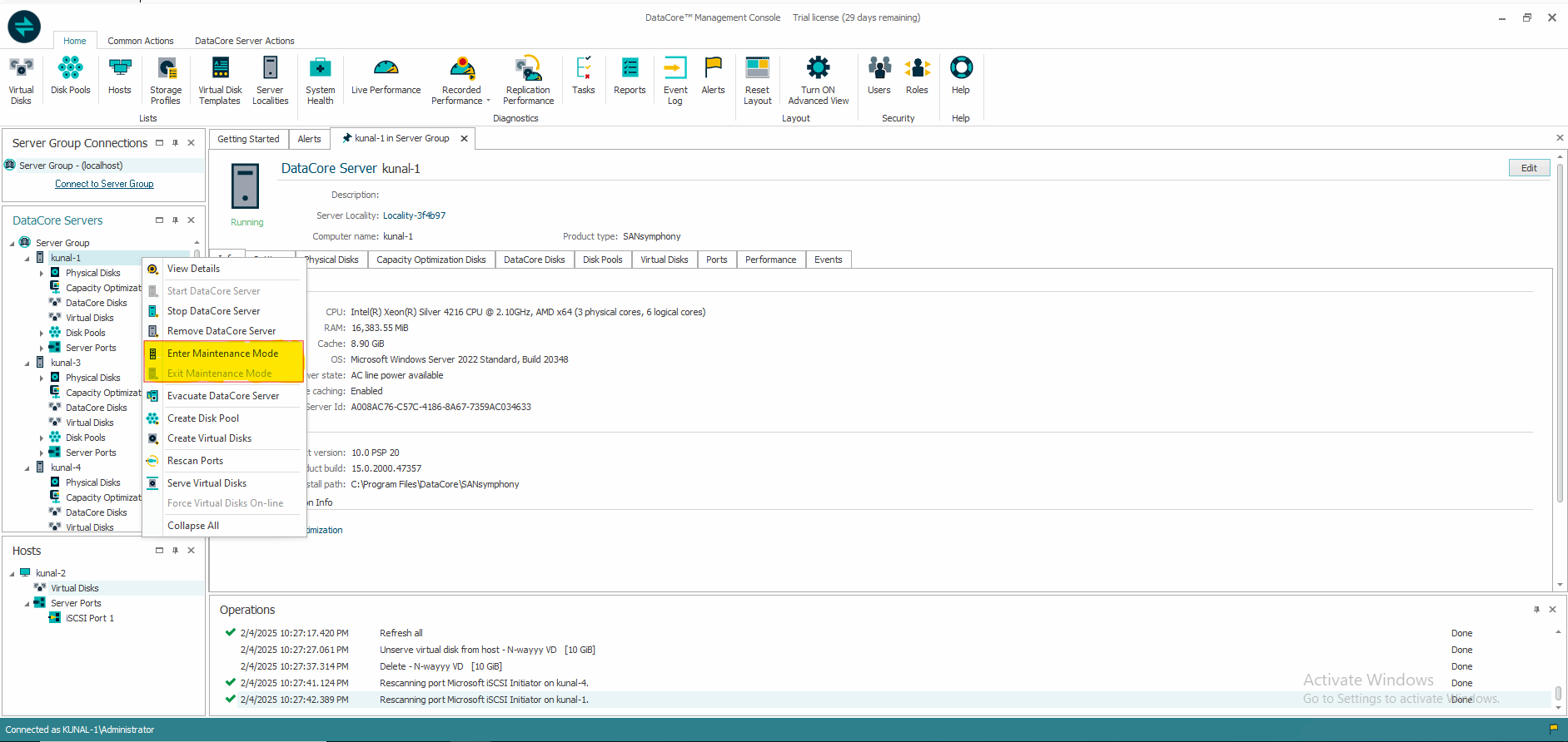Maintenance Mode and Evacuation